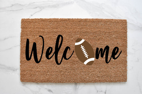 Welcome + Football Doormat – blackandwheatco