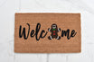 Welcome + Gingerbread Man Doormat – blackandwheatco